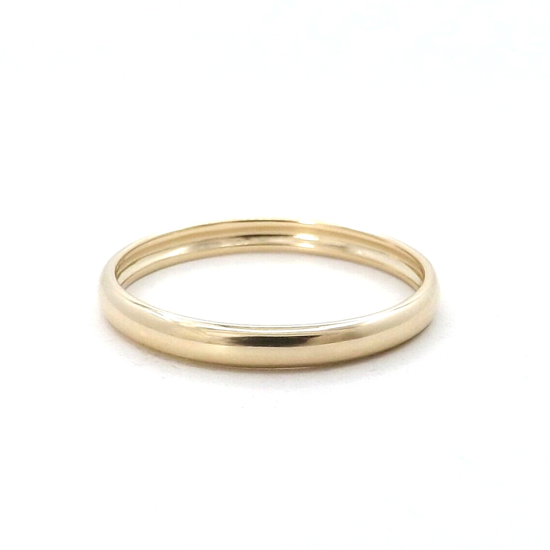 14k Gold Thin Engagement Ring Safety Guard Wedding Ba… - Gem