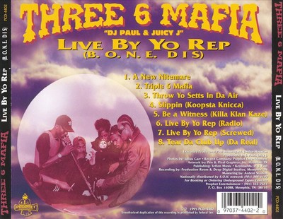 THREE 6 MAFIA LIVE BY YO REP NEW CD 97037440220| eBay