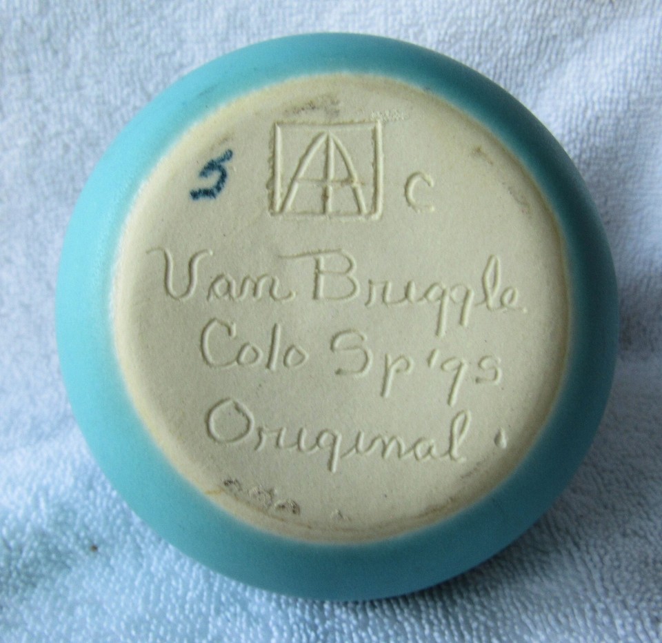 Vintage 1950's 1960's Van Briggle Art Pottery Original Hand Thrown Vase ...