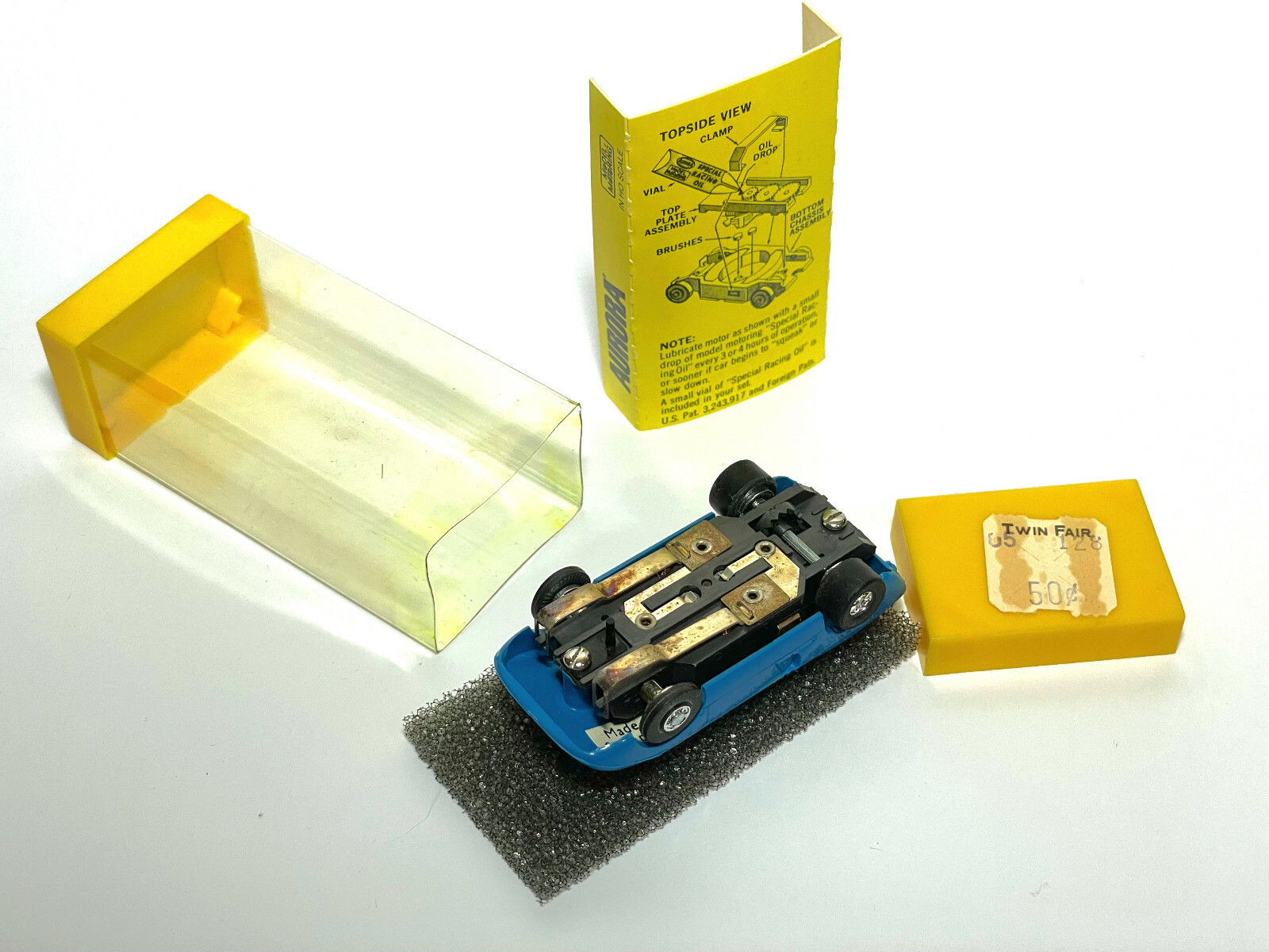 1pc 1971 New-Old-Stock Aurora FORD GT HO Slot Car TUFF ONES Chassis ...