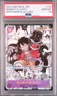PSA 10 Luffy OP09-119 Manga Alt Art Emperors in the New World ONE PIECE ...