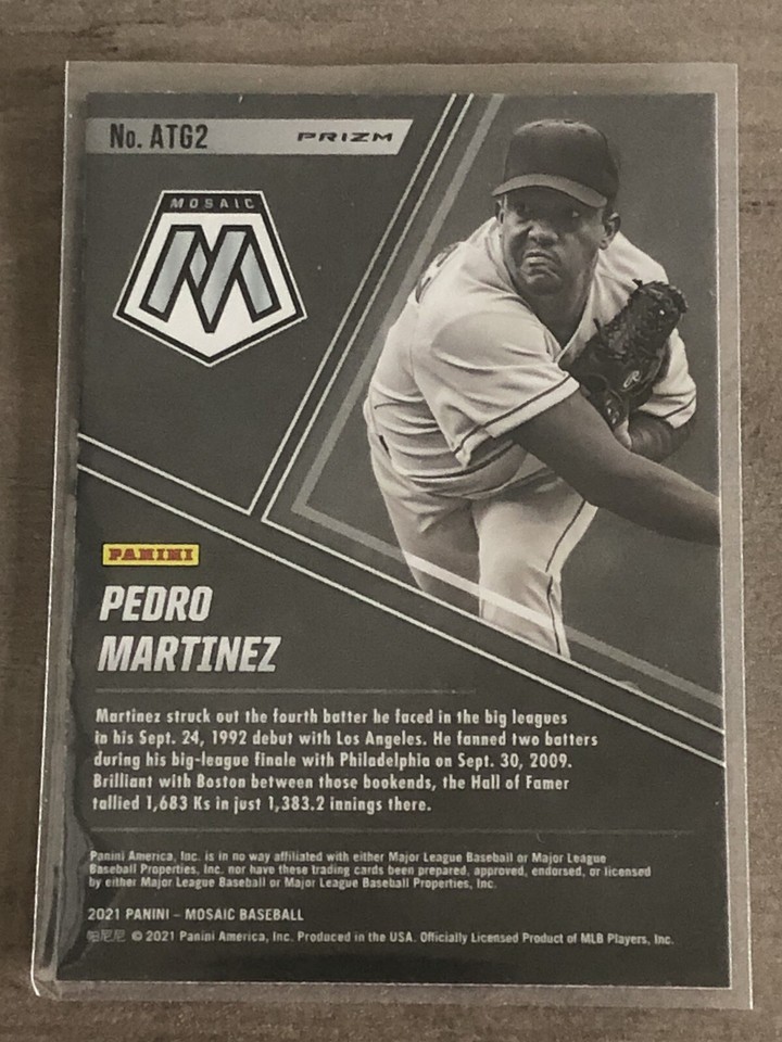 Pedro Martinez 2021 Panini Mosaic SILVER PRIZM Variation SP All-Time ...
