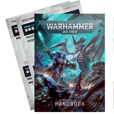 Warhammer 40k Starter Handbook Rulebook Rules Space Marines Tyranids ...
