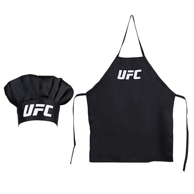 UFC Black Apron & Chef Hat Set | eBay