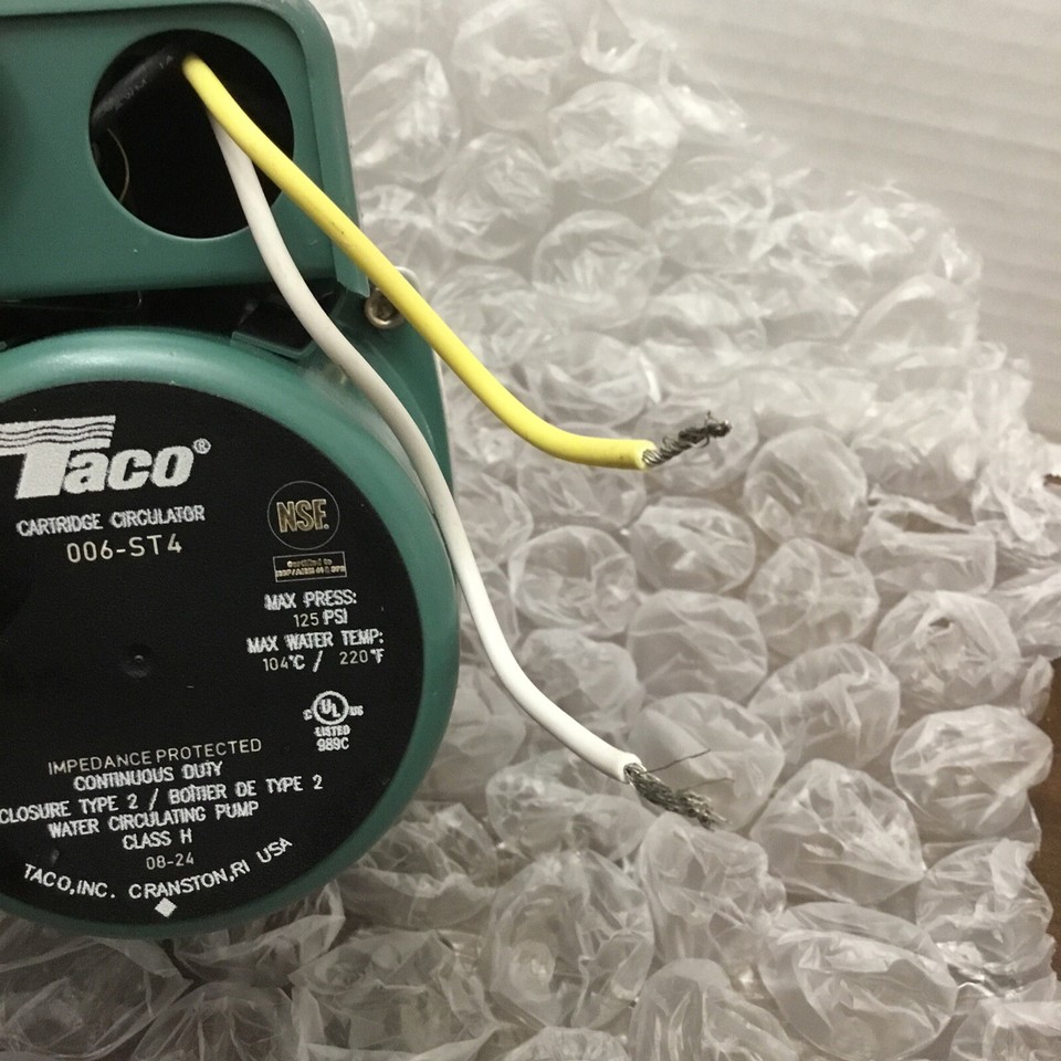 Taco ‎006-ST4 1/40 HP 115v Stainless Steel Circulator Pump For Parts Or ...