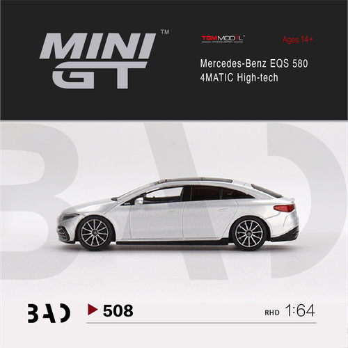 MINI GT 1:64 EQS 580 4MATIC High-tech Silver Metallic LHD Model Car | eBay