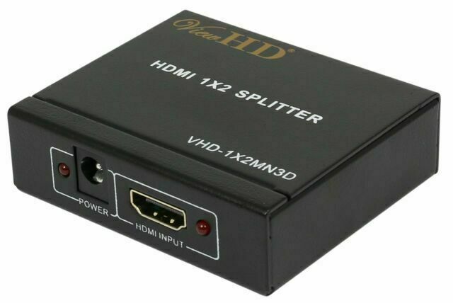 ViewHD 2-Port HDMI 1x2 Powered HDMI Splitter for sale online | eBay UK