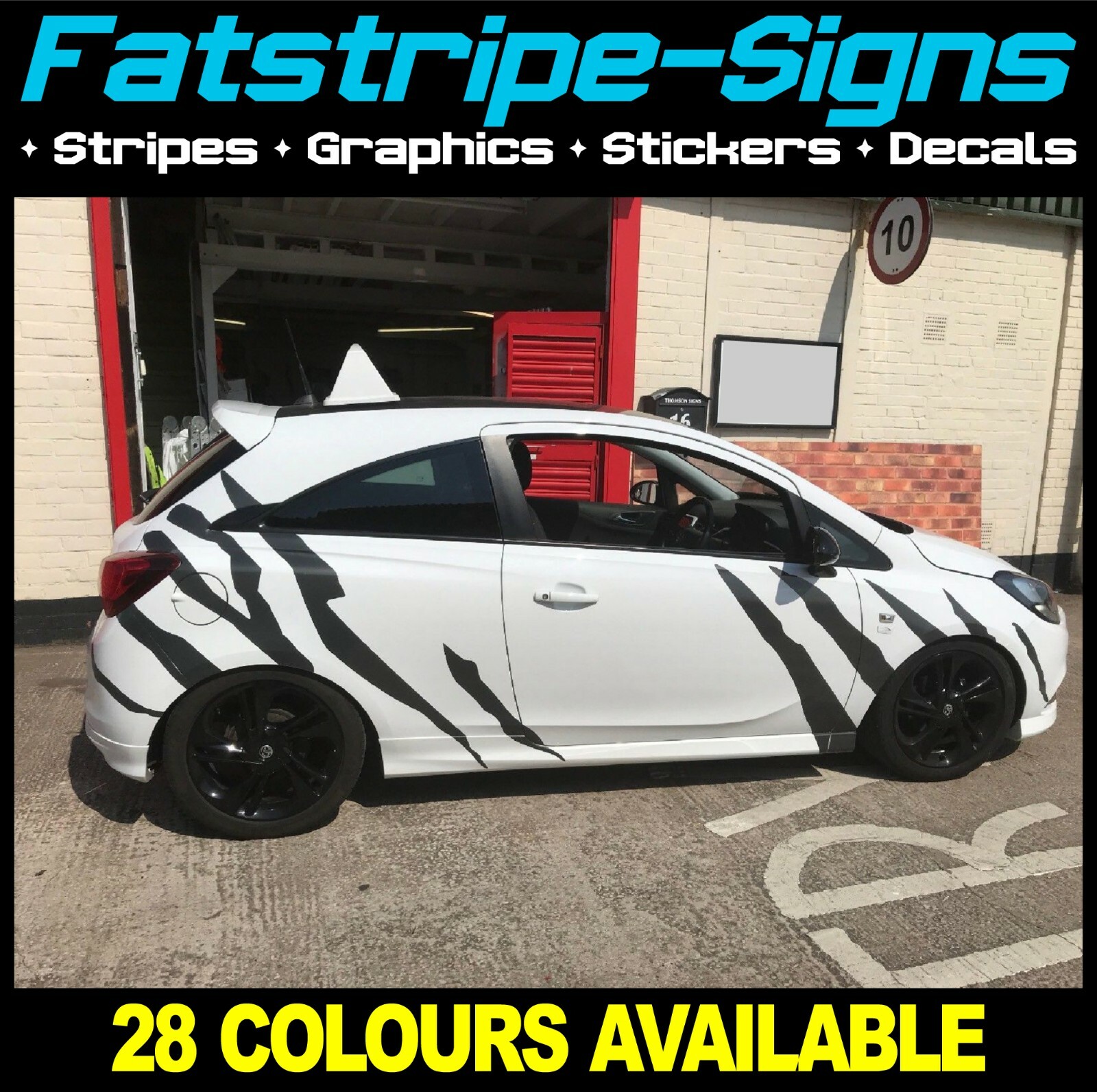 to fit VAUXHALL CORSA E TIGER STRIPES GRAPHICS STICKERS DECALS OPEL VXR ...