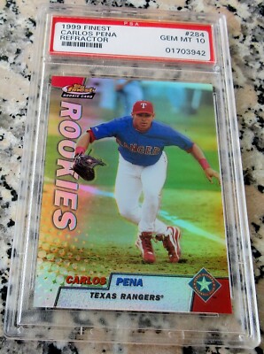 CARLOS PENA 1999 Topps Finest REFRACTOR Rookie Card RC PSA 10 GEM MINT ...