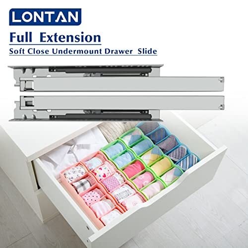 6 Pair 22 Inch Undermount Drawer Slides Soft Closing Full 22inch 6pair ...