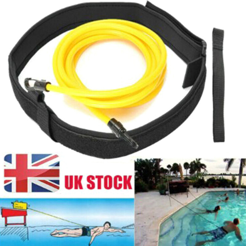 4M Adjustable Swim Training Resistance Elastic Belt Tether Elastic Rope ...