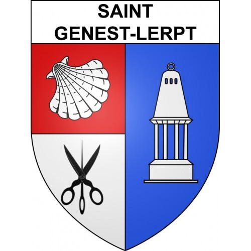 Saint-Genest-Lerpt 42 ville sticker blason écusson autocollant adhésif ...