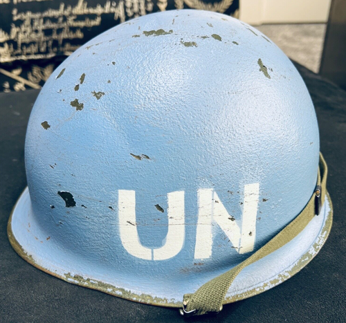 UN United Nations helmet US M-1 w/ liner & cover 1970s 1980s | eBay