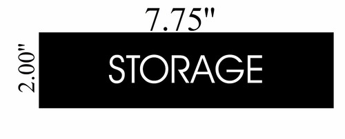 STORAGE SIGN - BLACK (SIZE 2''X7.75'')- REF24-1027 | eBay