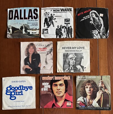 Lot of (8) 1970's 45 RPM Records With Picture Covers | eBay