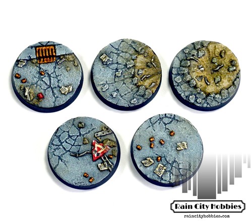 25mm Urban Waste Scenic Base Toppers x5 - Resin - Warhammer 40k ...