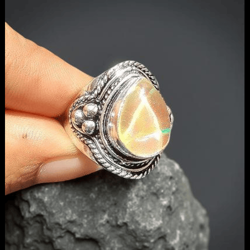 Australian Triplets Opal Gemstone 925 Sterling Silver Handmade Jewelry Ring | eBay