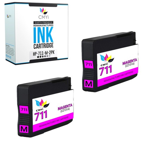 2 Pack Magenta Ink for HP 711 fits DesignJet T120 T1300 T520 T125 T130 ...