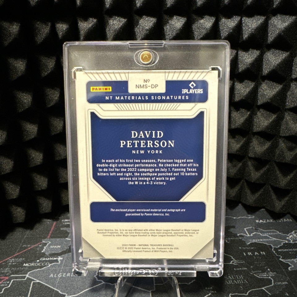 2022 Panini National Treasures - NT Materials Sig #NMS-DP David ...