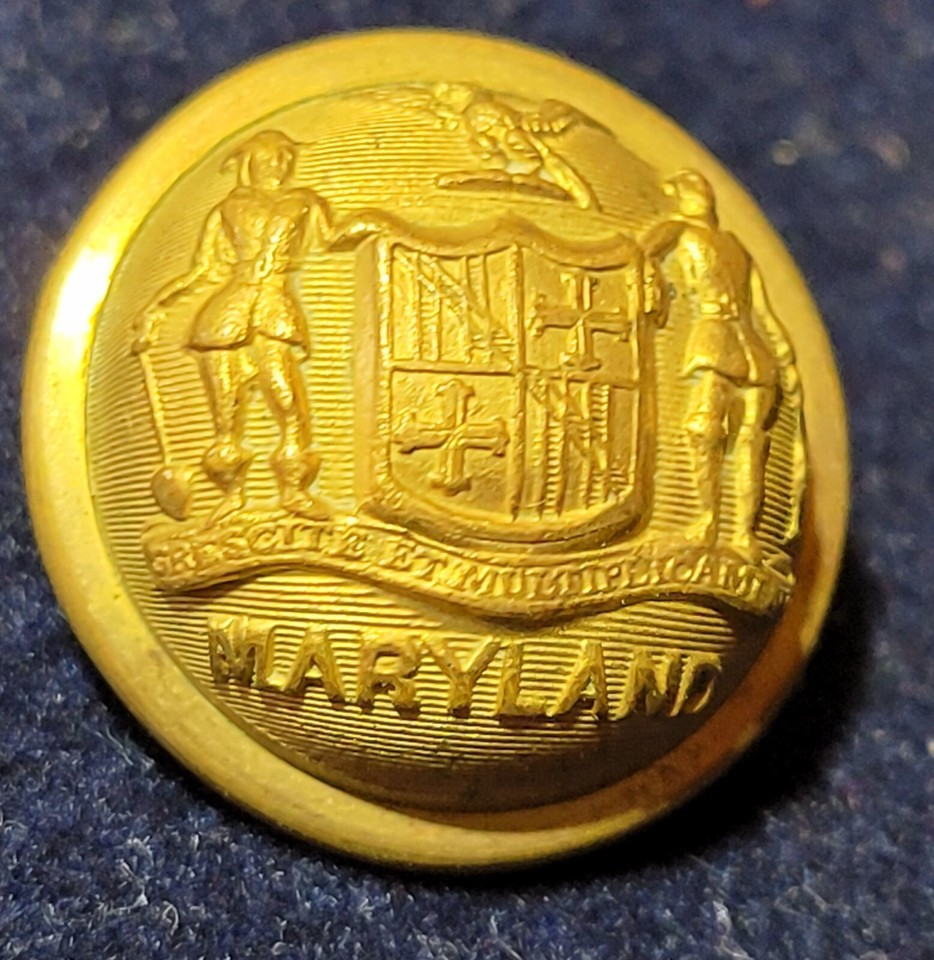 CIVIL WAR CONFEDERATE STATE OF MARYLAND 3PC STAFF TYPE BUTTON ALBERT ...
