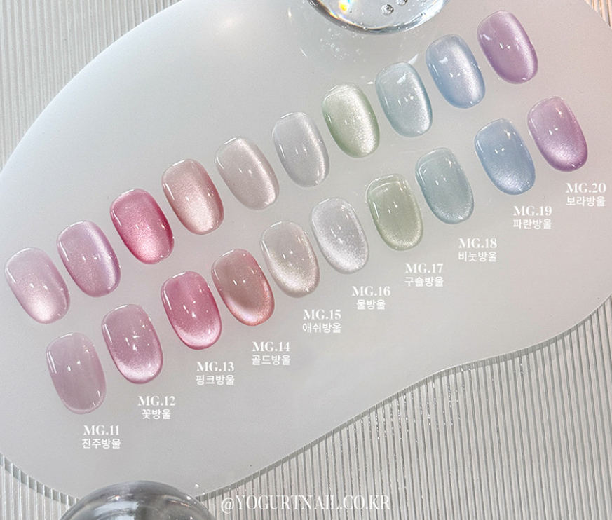 YOGURTNAIL Waterdrops Magnets Pearl Gel nail Collection 8ml * 10 Colors ...
