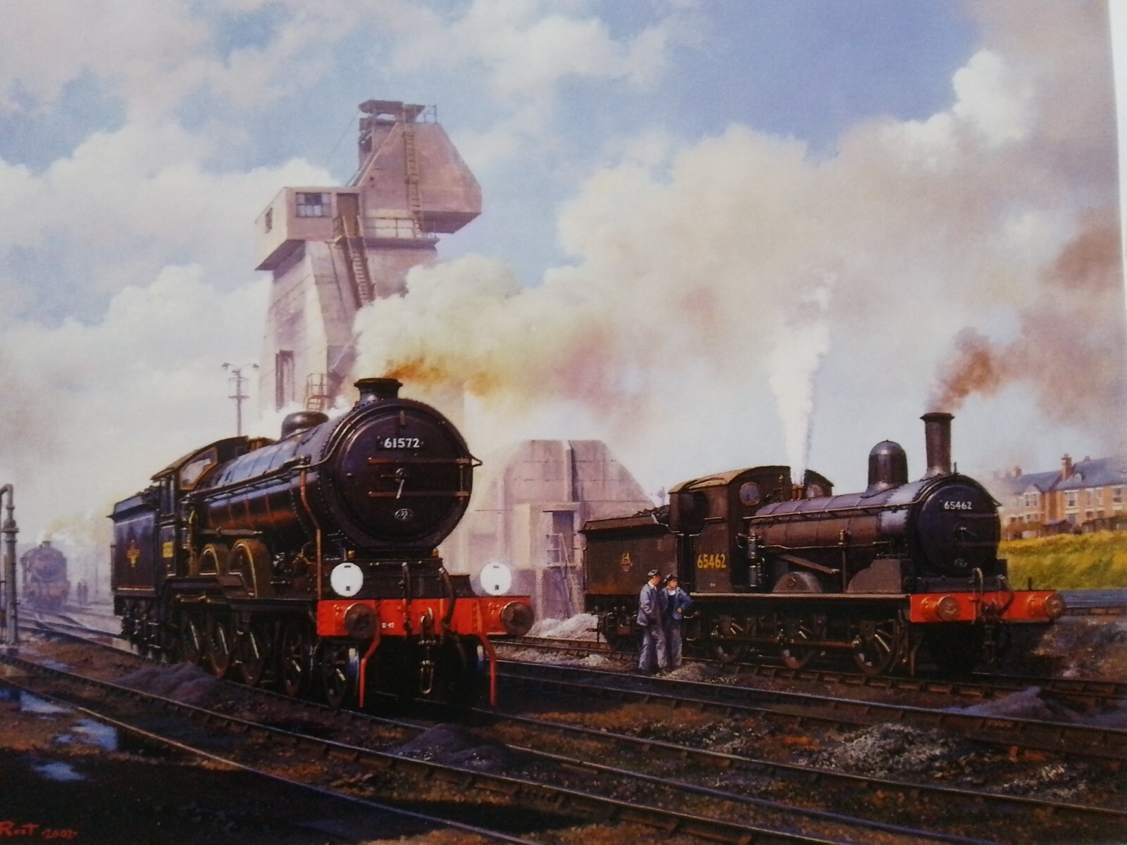 Malcolm Root Steam Train print 'Steam Dream' Norwich 1960 FRAMED | eBay UK