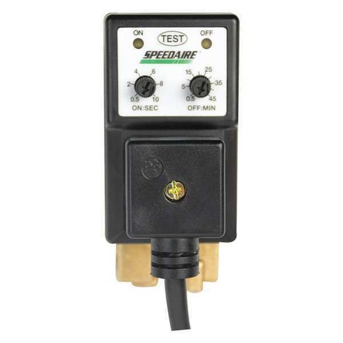 Speedaire 13X528 Valve, Timed Electric Auto Drain, 1/2 In Drain Size, 4 ...