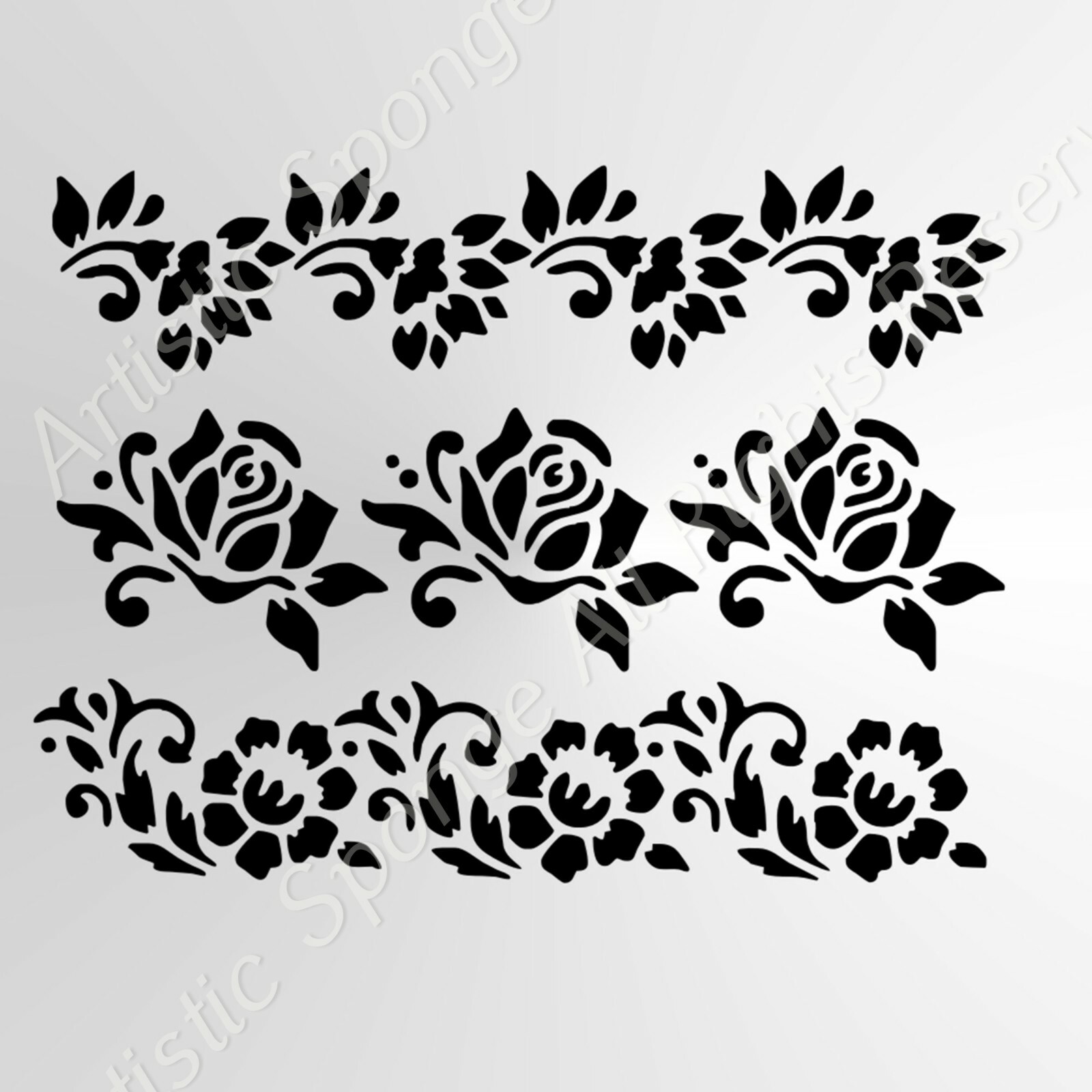 Flower Border Stencils