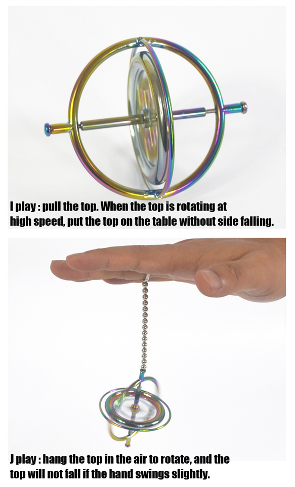 Metal Gyroscope Anti Gravity Rotating Balance Mechanical Gyroscope ...