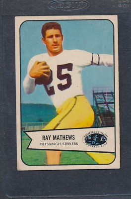 1954 Bowman #001 Ray Mathews Steelers VG/EX *490 | eBay