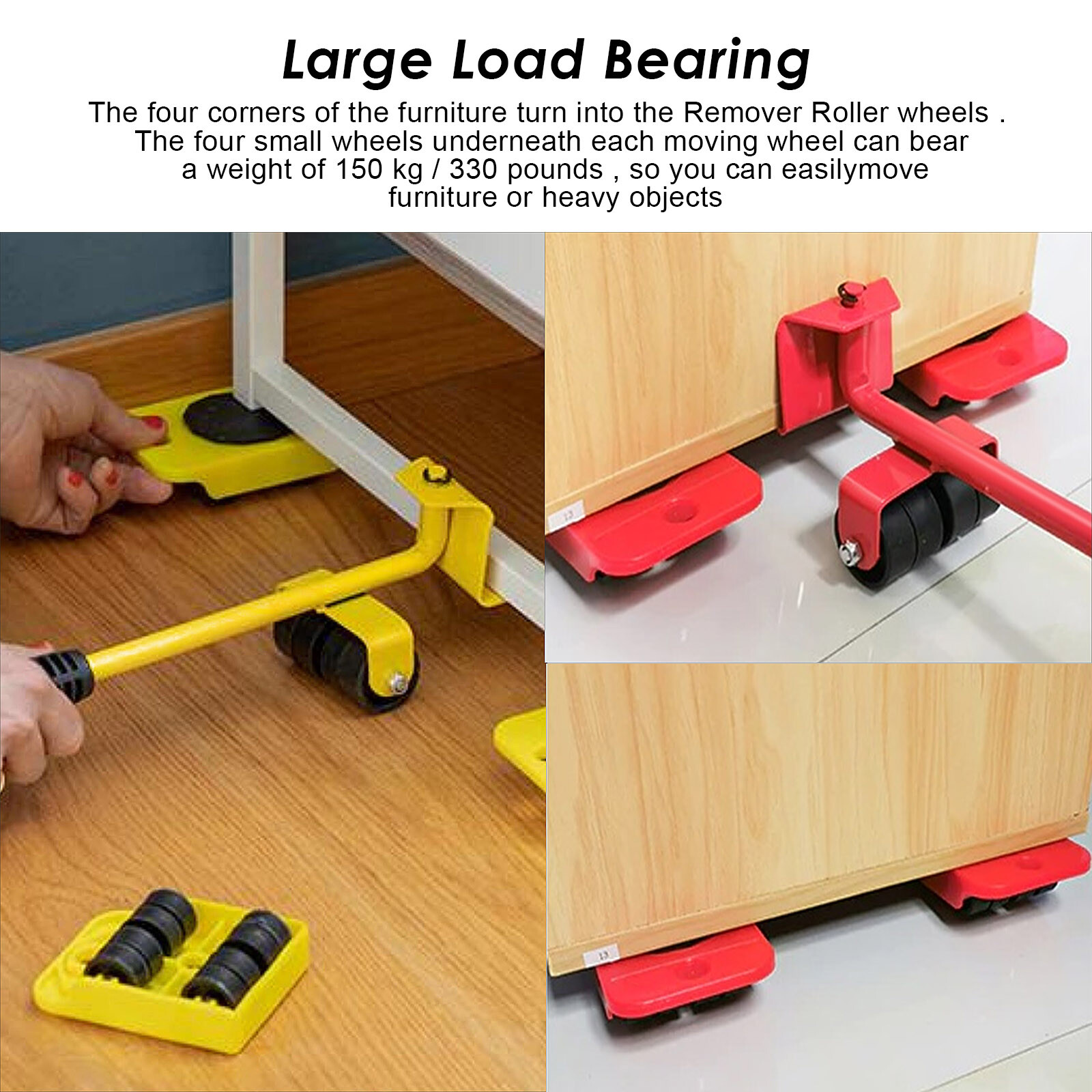 5PCS Move Removal Heavy Furniture Movers Shifter Lifter Slider Wheels ...