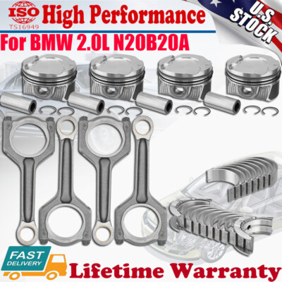 N20 2.0L Turbo Engine Rebuild Kit Piston & Rings & Conrods & Bearings ...