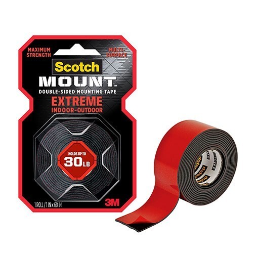 Scotch Extreme Mounting Tape 1"X60" Clear Double Sided 30lb School ...