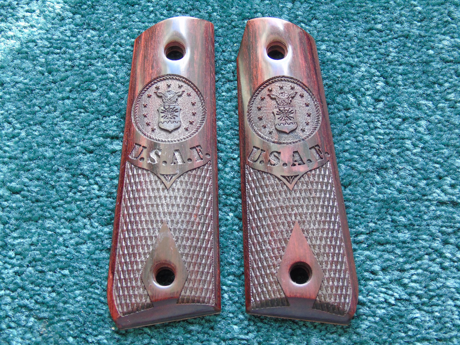 U.S. AIR FORCE USAF EMBLEM Ruger MARK III 22/45 Grip Panels MKIII Grips ...