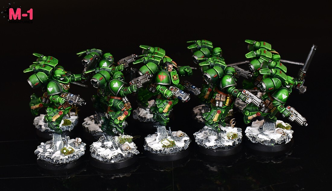 Warhammer 40k Dark Angels Primaris Jump Packs Intercessors M1 painted ...