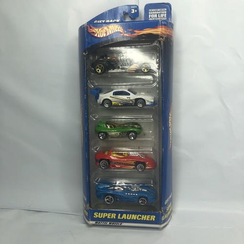 2000 HOT WHEELS SUPER LAUNCHER 5-PACK GIFT SET DIE-CAST CARS #25374 ...