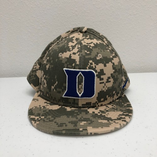 Duke Blue Devils Hat Cap Fitted Mens 7 5/8 Camo Nike College Basketball ...