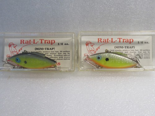 2 Vintage Bill Lewis Lures 1/4 Oz Rat-L-Trap Nice Color MT52 Rattletrap ...
