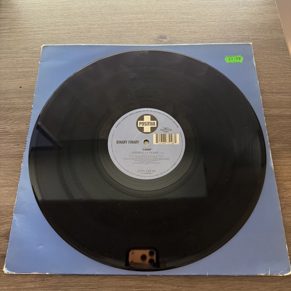 Binary Finary 1999 12" Vinyl Record, Kaycee Gouryella Mixes, Positiva ...