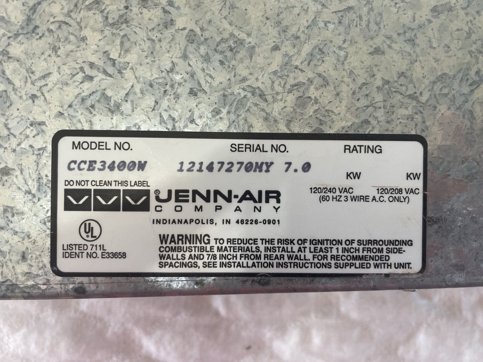 Jenn Air Electric Cooktop - Model CCE3400W | eBay