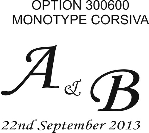 PERSONALISED WEDDING STAMP BESPOKE INITIALS DATE 55x35mm SAVE THE DATE ...