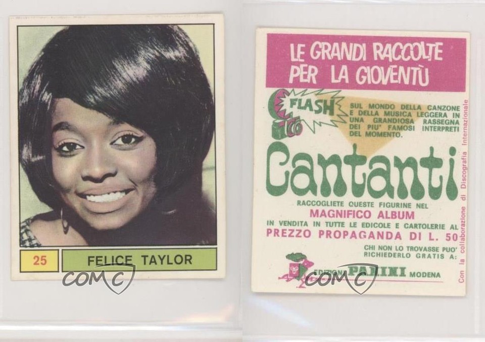 1969 Panini Cantanti Felice Taylor #25 a8x | eBay