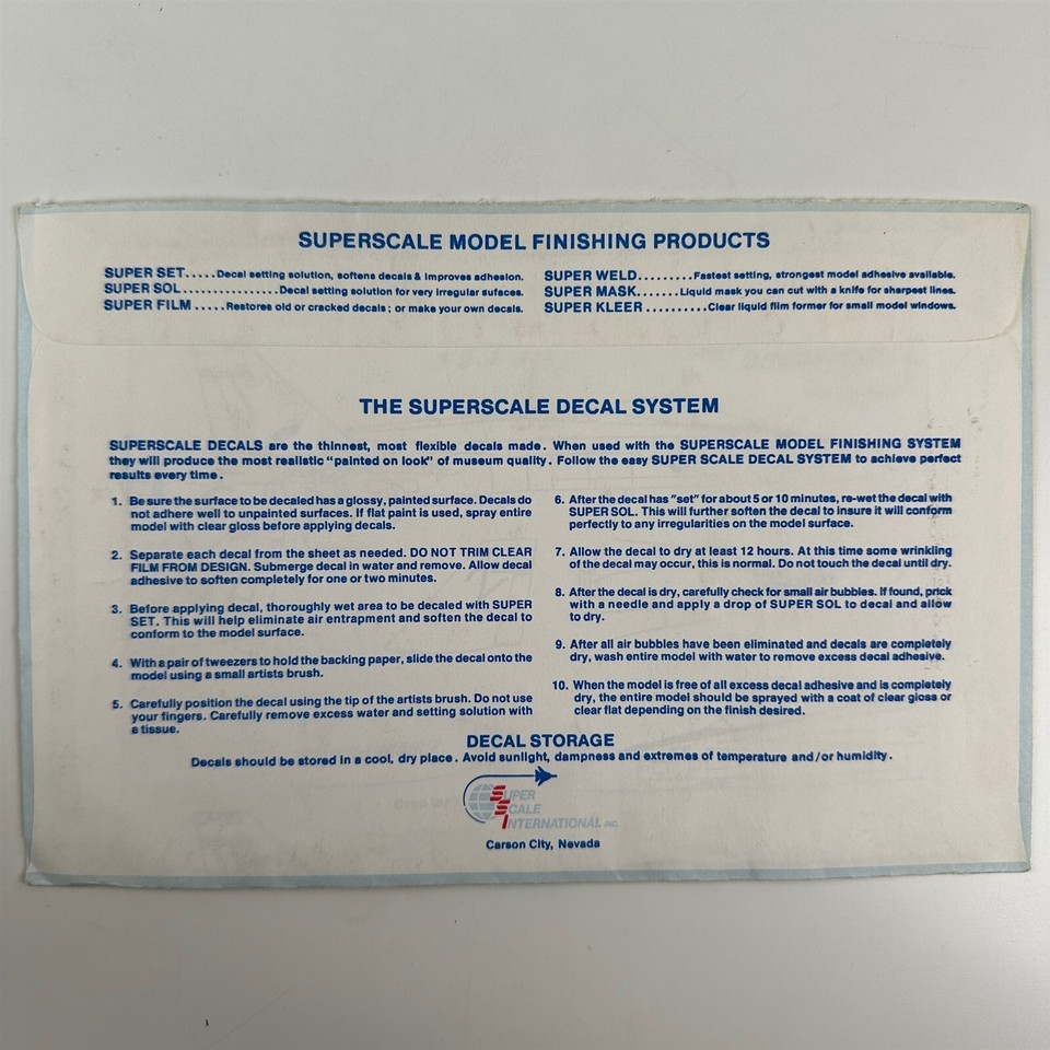 F-18 Hornet CAGs VFA-132 & VFA-136 Decals SuperScale 72-606 Unused ...