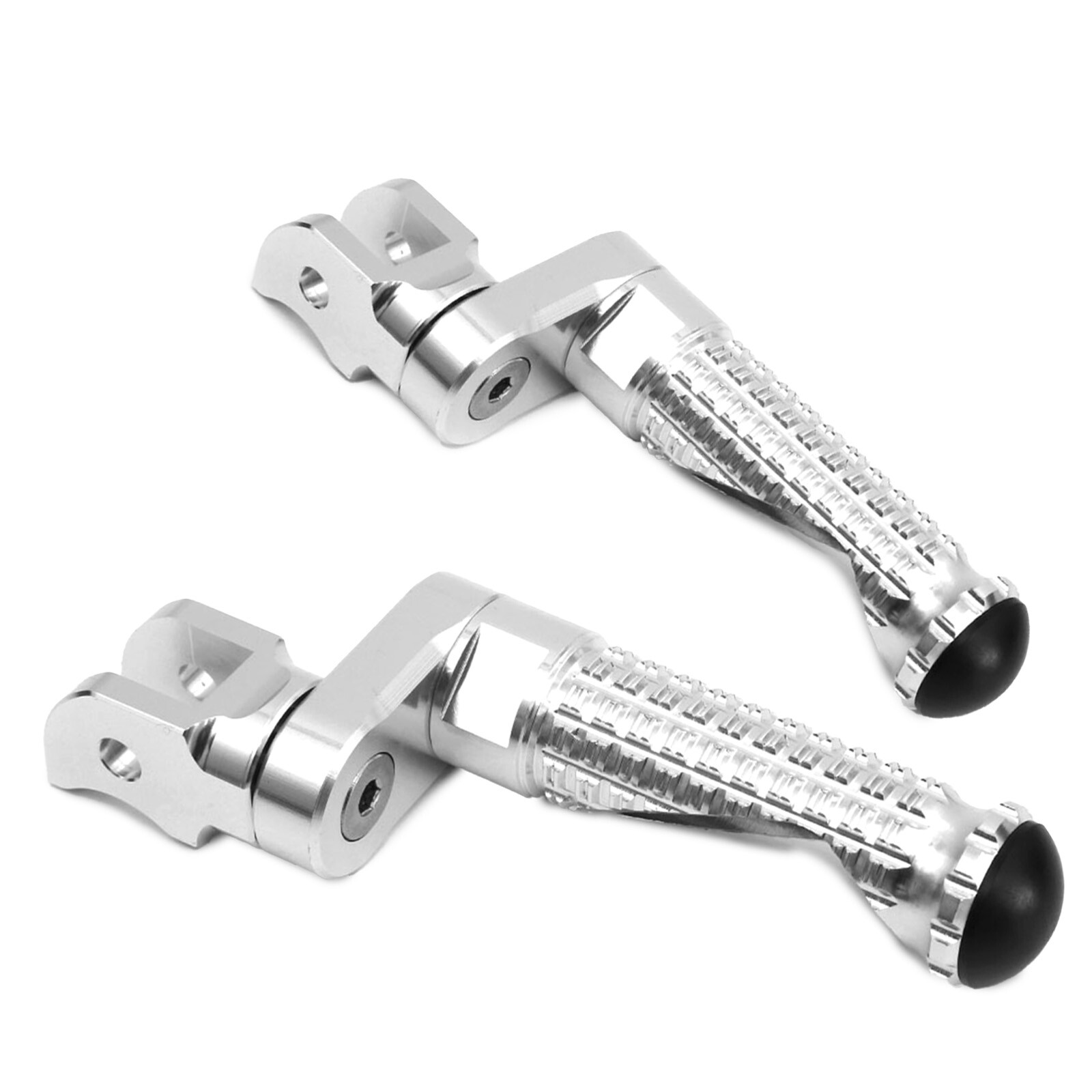 MPRO 1 inch Riser Silver Front Foot Pegs For Softail Fatboy 13 14 15 16 ...