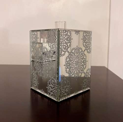 Bella Lux Mirror Glitter Bathroom Container Box Jar w Lid 5 3/8"x4" | eBay