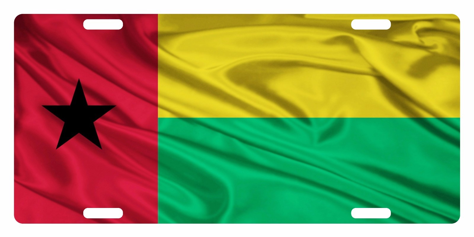 Guinea-Bissau Flag Custom License Plate National Emblem WAVE Version | eBay