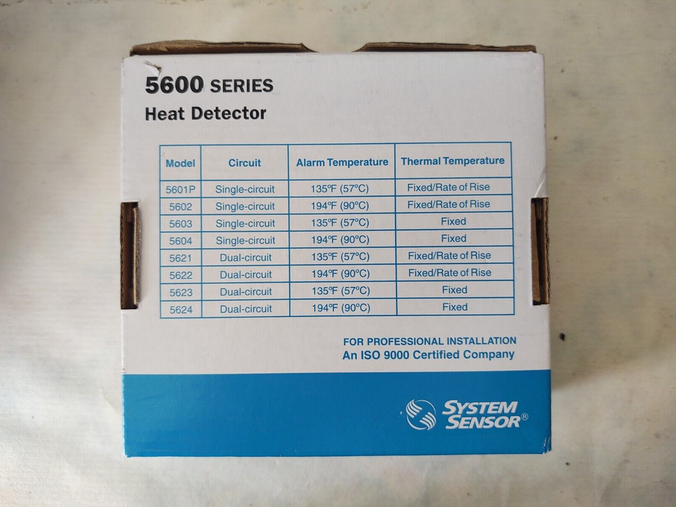 System Sensor Single Circuit 135ºF Heat Detector 5603 | eBay