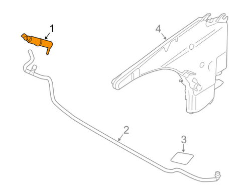 BMW X1 E84 Front Right Headlight Spray Washer Nozzle 61677321892 NEW ...