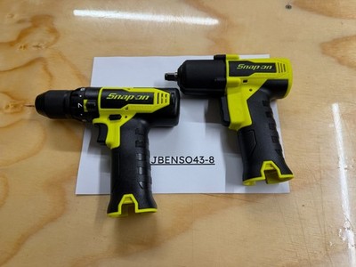 Snap-on Tools NEW HI-VIZ 3/8" Drive 14.4v Cordless Impact & Drill Set ...