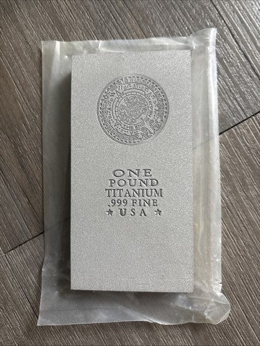 PURE .999 TITANIUM 1 LB BAR, AZTEC SIGN, USA ONE POUND 5" X 2.5" | eBay